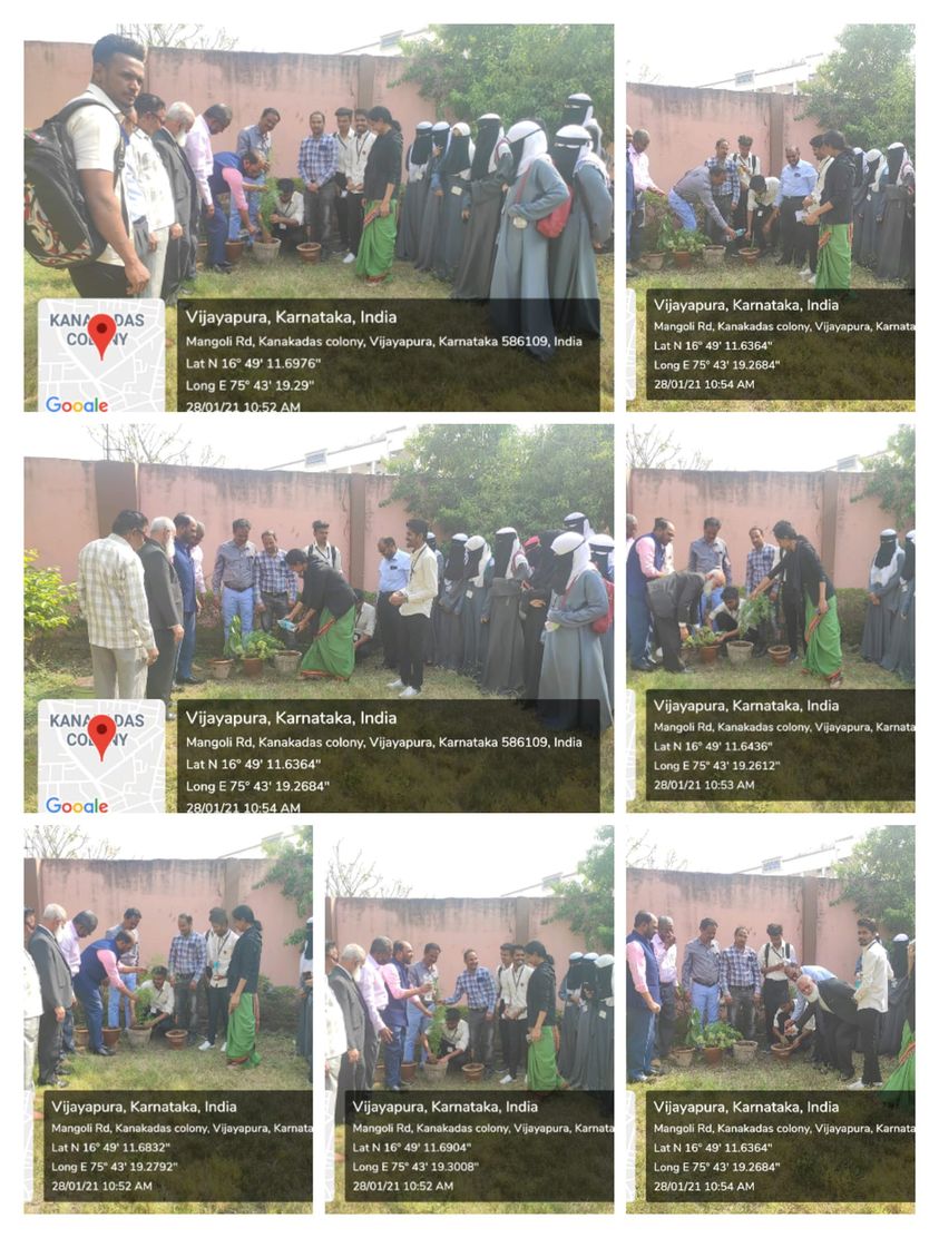 Inauguration of plantation program by NSS 28-1-2021